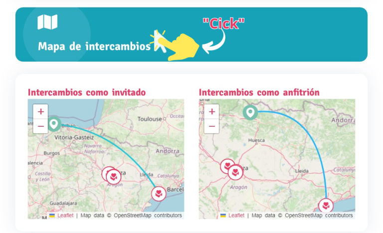 Novedad: Mapa de intercambios - Viaja con el Intercambio de Casas